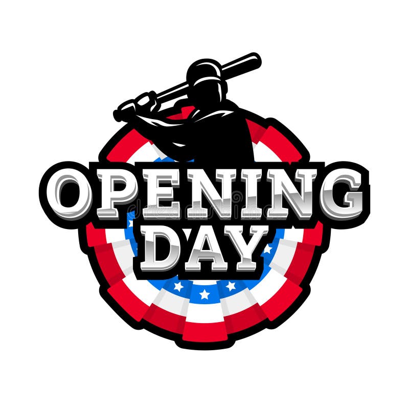 Opening Day, Baseball Logo, Emblem. Stock Vector - Illustration of sign ...