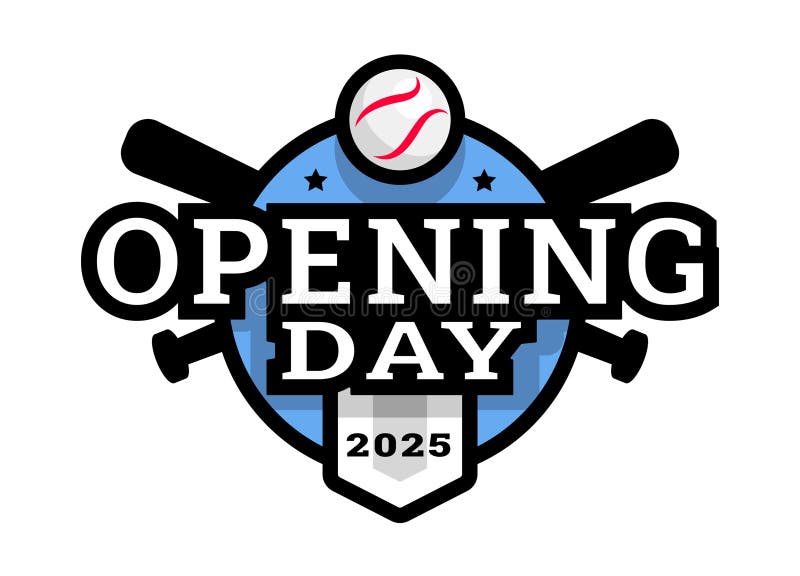 Opening Day, Baseball Logo, Emblem. Stock Vector - Illustration of ...