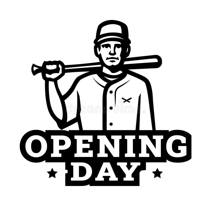 Opening Day, Baseball Logo, Emblem. Stock Vector - Illustration of ...