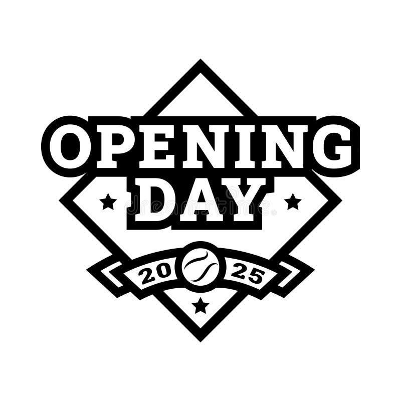 Opening Day, Baseball Logo, Emblem. Stock Vector - Illustration of ...