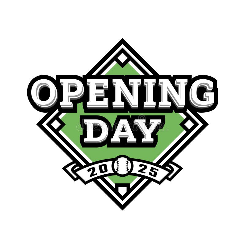 Opening Day, Baseball Logo, Emblem. Stock Vector - Illustration of ... Opening Day, Baseball Logo, Emblem. Stock Vector - Illustration of ...