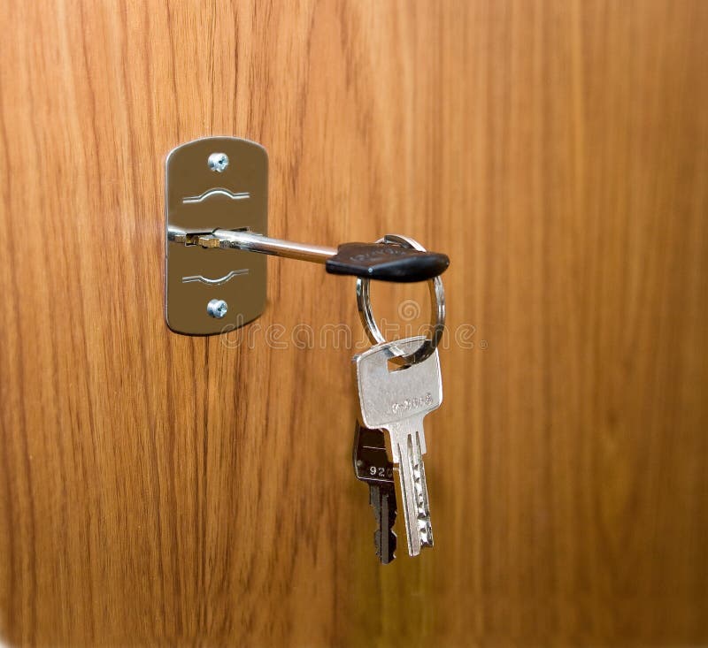 Opening of Doors by Means of Keys Stock Image - Image of protection ...