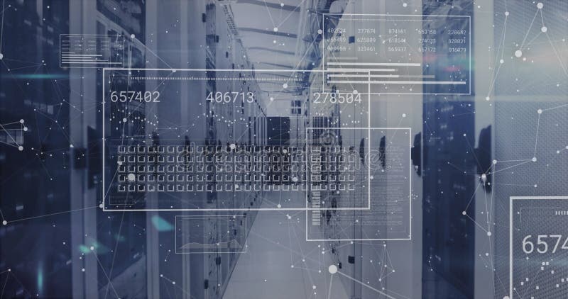 On Opening Empty Server Corridor View, Overlays Fading in Updating Numeric Labels Showing Data ...
