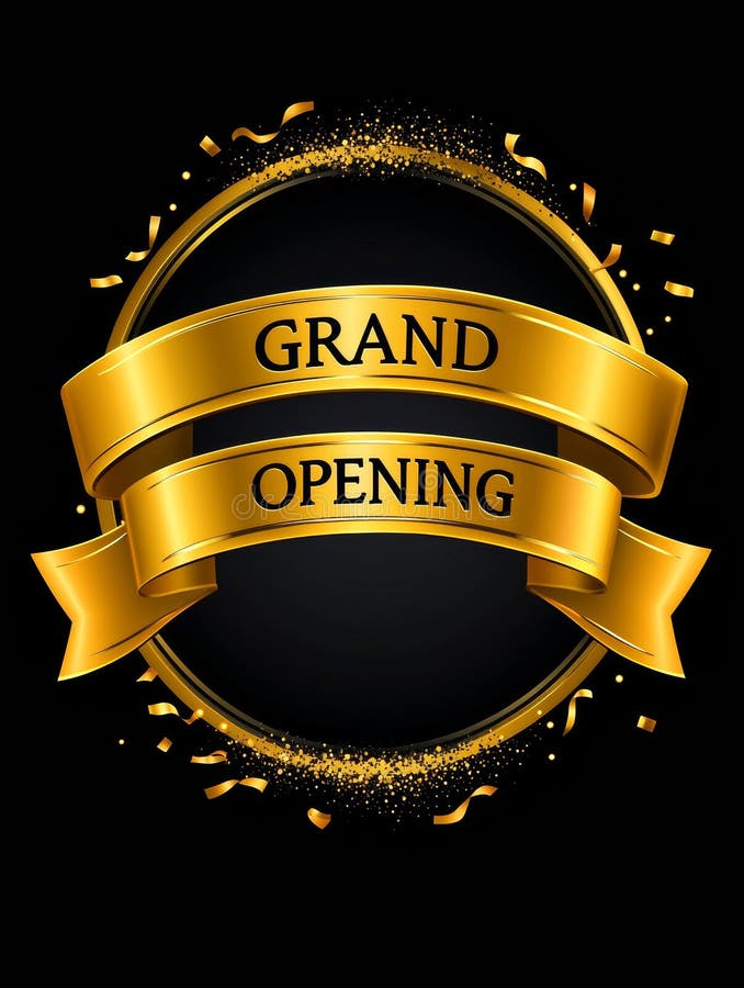 An Opening Event Text Banner Template with Customizable Text Style Has ...