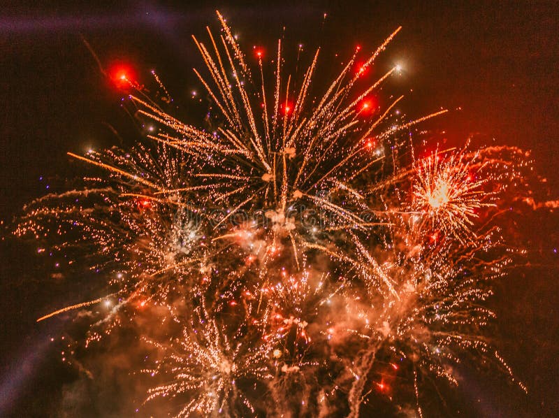 Opening fireworks party stock image. Image of party - 208859415