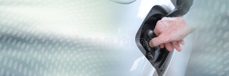 Opening Fuel Tank Cap; Panoramic Banner Stock Photo - Image of banner ...