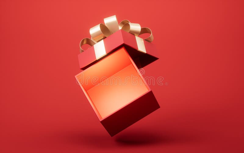 Opening Gift Box, Festivals and Celebrations, 3d Rendering Stock ...