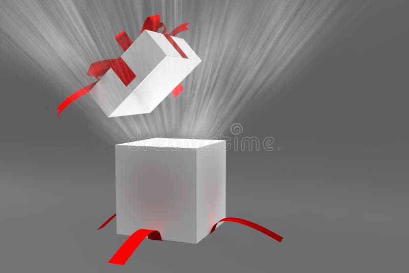 Opening gift stock illustration. Illustration of gift - 79767533