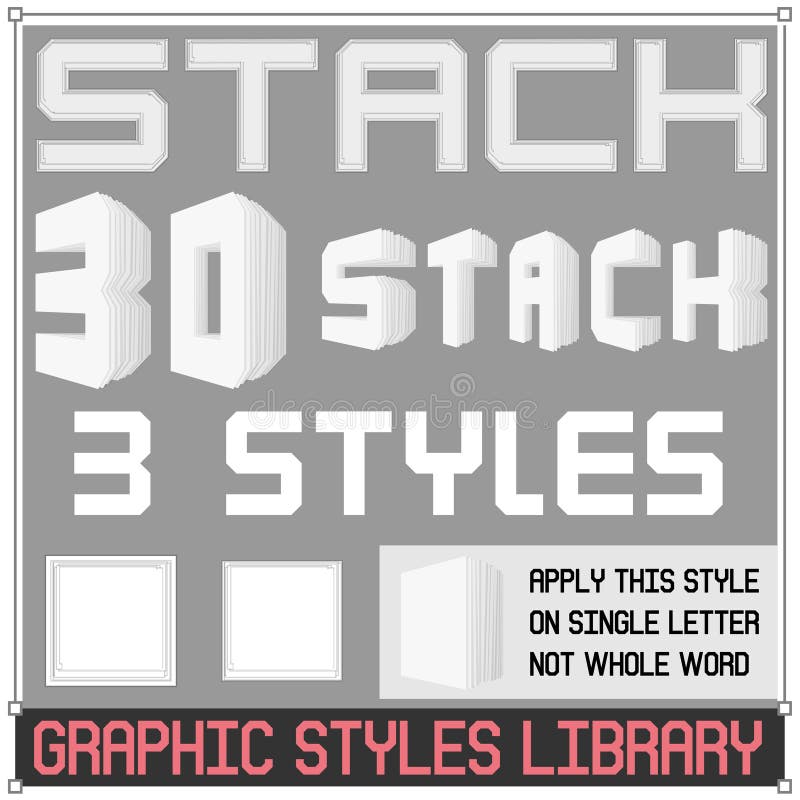 Stack Vector Graphic Styles Stock Vector - Illustration of text, word ...