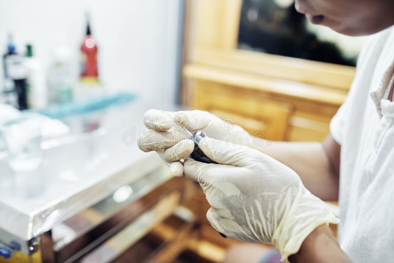 Opening ink bottle stock photo. Image of studio, rubber - 125519746