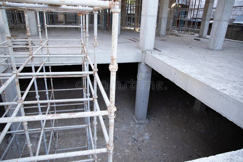An Opening in the Interfloor Ceiling of a Building Under Construction ...