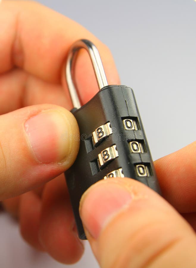 Opening the lock stock image. Image of insert, locker - 36824141