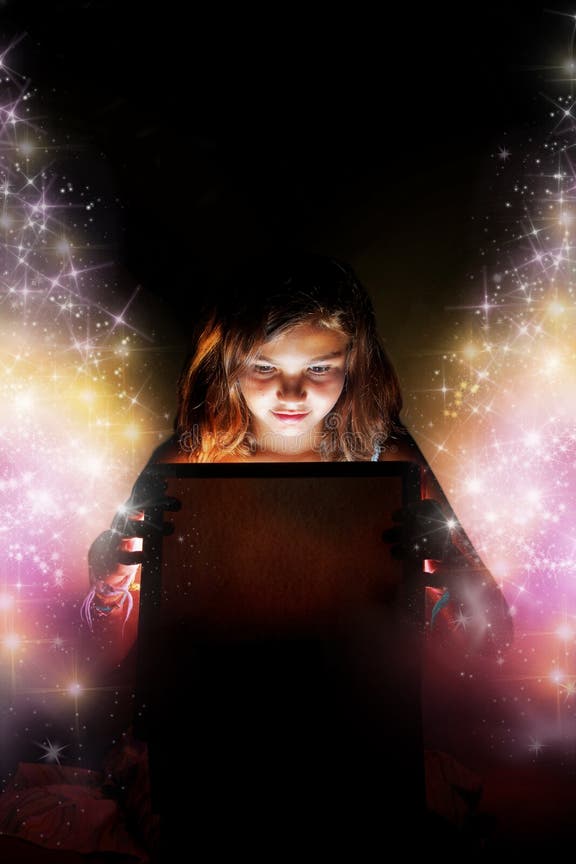 Opening the magic box stock image. Image of birthday - 27782271