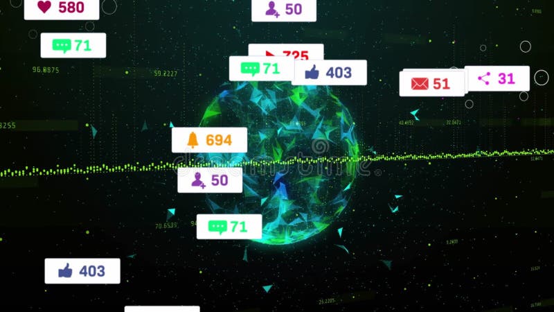 Opening Matrix, Orb Floating, Rotating Facets Summoning Alerts Visualizing Metrics Stock Footage ...