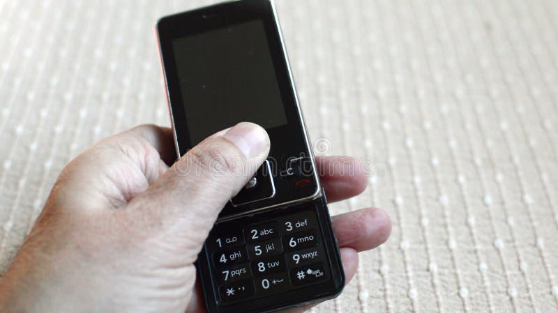 Opening of Nostalgic Old Cell Phone Stock Image - Image of cool, hand ...