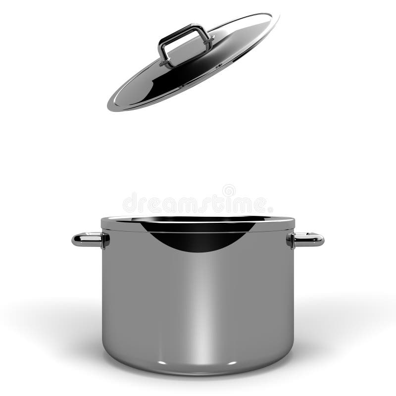 Opening Pot Top View stock illustration. Illustration of silver - 33507740