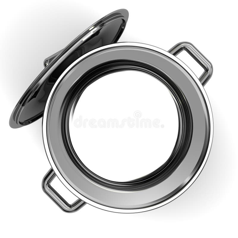 Opening Pot Top View stock illustration. Illustration of silver - 33507740