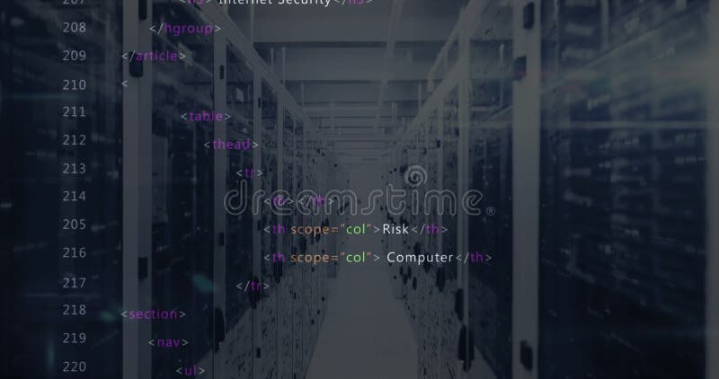 Opening Rack Aisle Showing HTML Overlay Rendering, Correcting Table Tags Visualizing Cyber ...