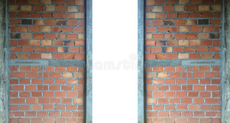 Opening Scene.Brick Wall Construction Background. Stock Image - Image ...