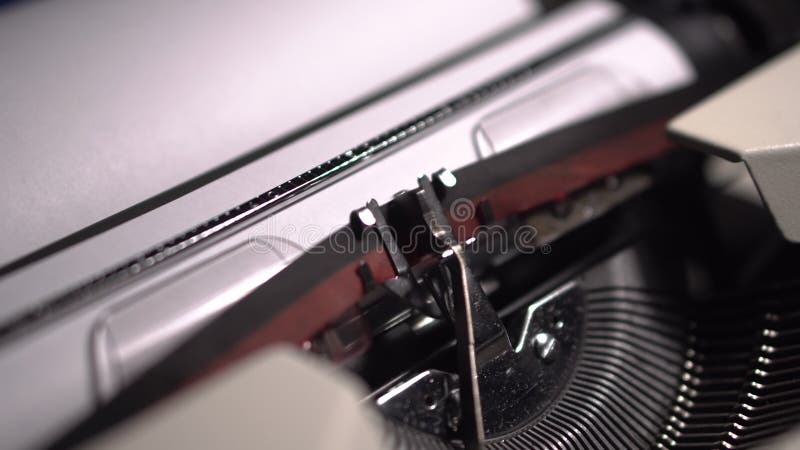 Opening Scene, Typing on Vintage Typewriter, Writing TV or Movie Script ...