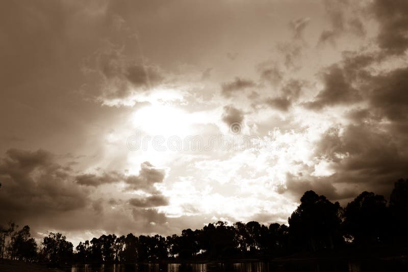 Opening skys stock image. Image of sunset, trees, clouds - 8089691