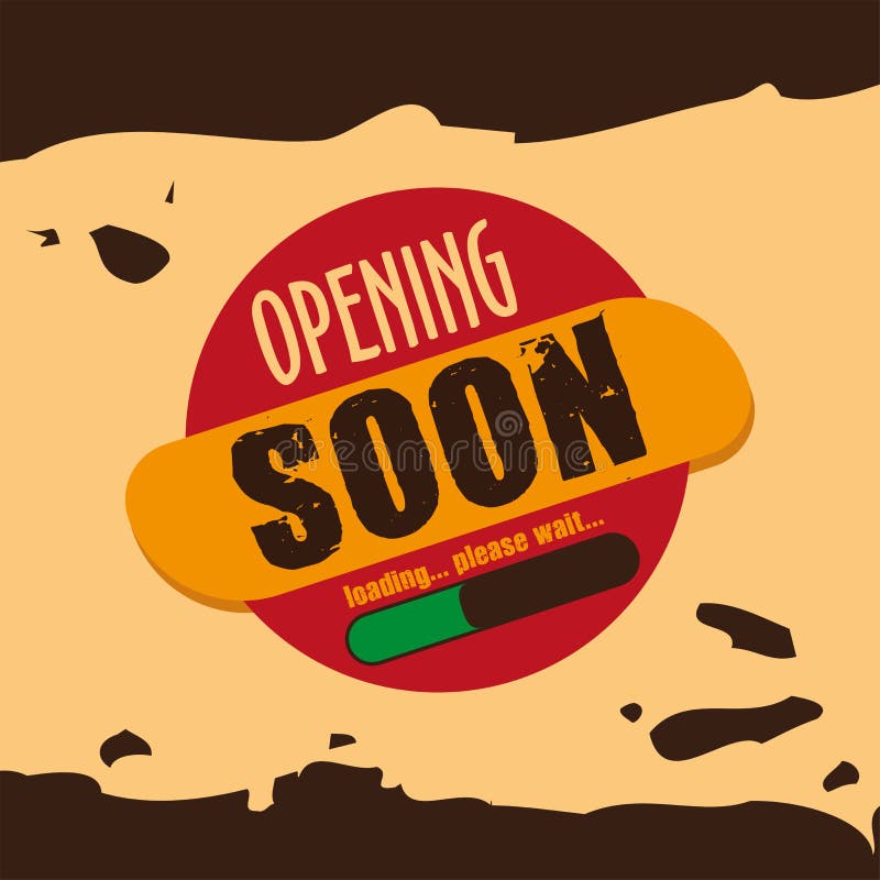 Opening Soon Background with Paper Sign Stock Vector - Illustration of ...