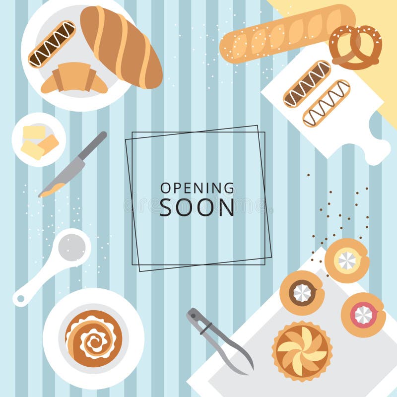 Opening Soon Design. Vector Illustration Decorative Design Stock Vector ...