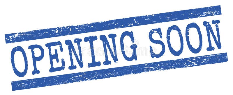 OPENING SOON Text on Blue Lines Stamp Sign Stock Illustration ...