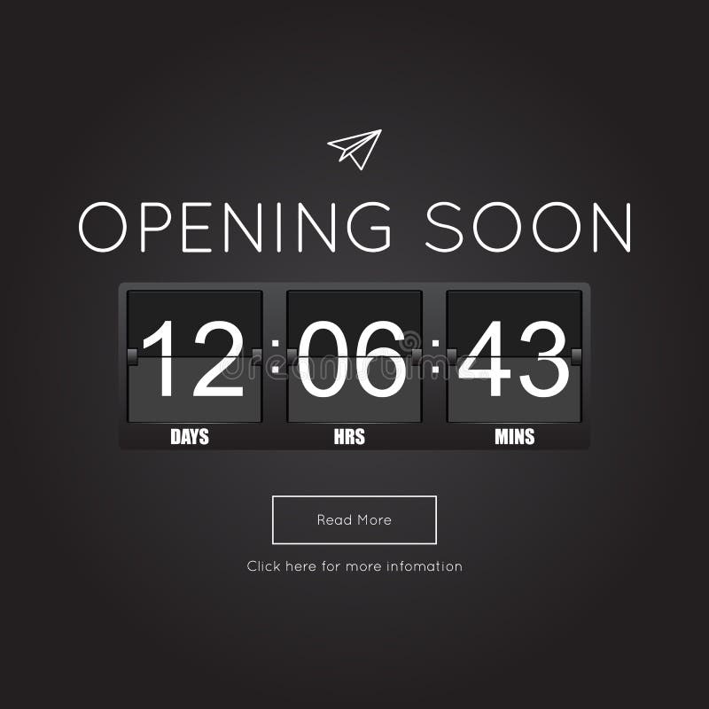 Opening Soon for Website Template Stock Vector - Illustration of coming ...