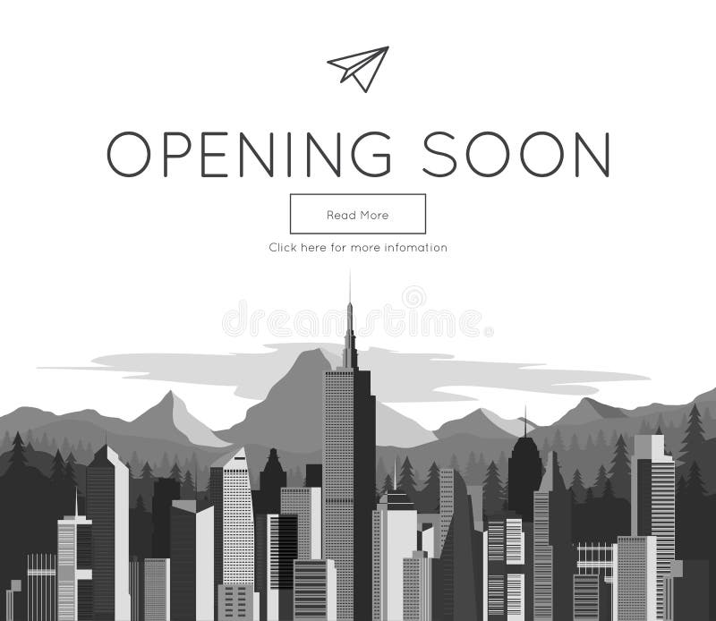 Opening Soon for Website Template Stock Vector - Illustration of coming ...