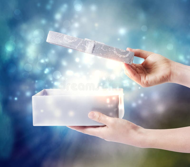 Magic gift box stock image. Image of festive, birthday - 34107145
