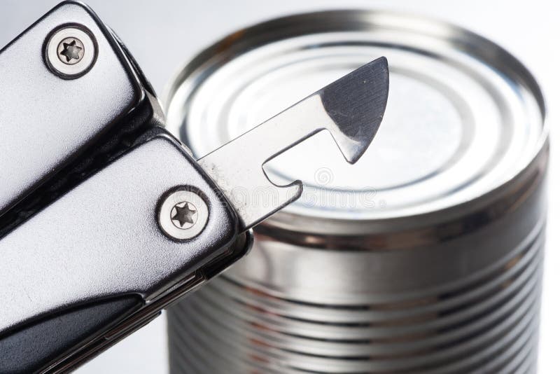 Opening the tin stock photo. Image of chrome, container - 159107966