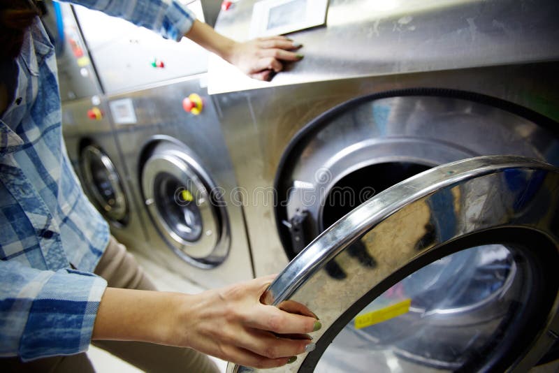 Opening tumble stock photo. Image of human, cleaner, laundrybasket ...