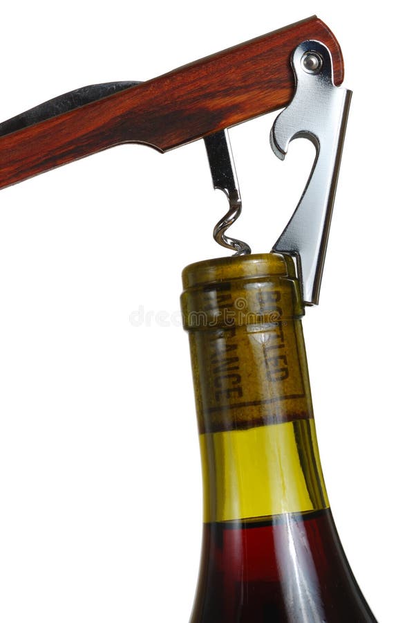 Opening a wine bottle stock photo. Image of opener, celebration - 3682166