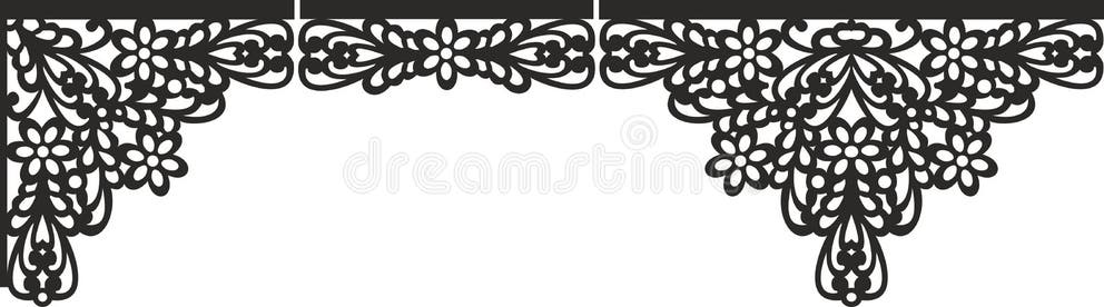 Openwork Corner and Border 00002 Stock Vector - Illustration of vector ...