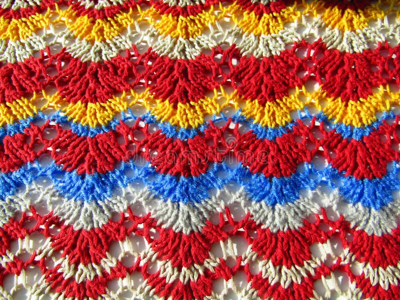 Openwork Knitting Texture Fabric Stock Image - Image of fashion, blue ...