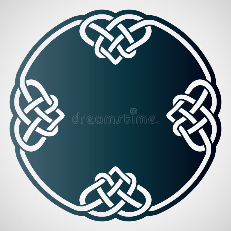Openwork Round Element with Celtic Motif. Stock Vector - Illustration ...