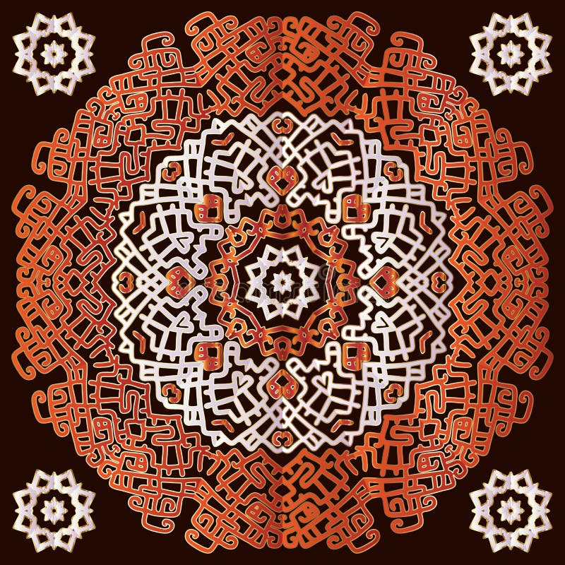 Openwork round ornament stock vector. Illustration of lace - 38885547