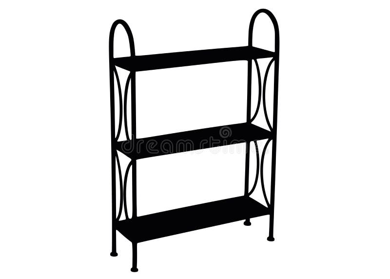 Openwork Shoe Shelf in 3 Tiers. Shelf for the Hallway Stock Vector ...