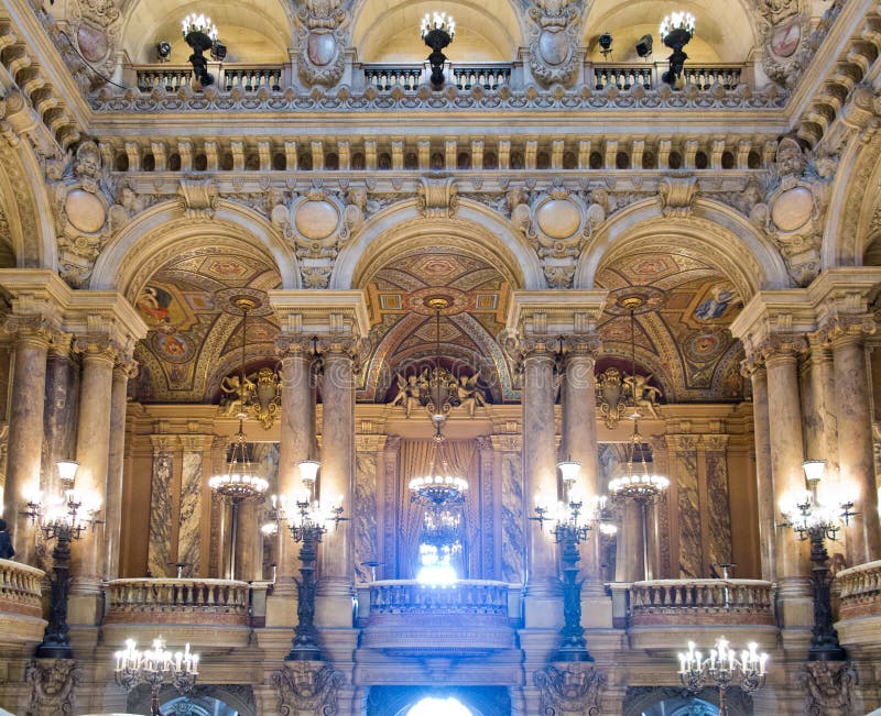 Oper Garnier-Innenraum stockbild. Bild von oper, europa - 30284885