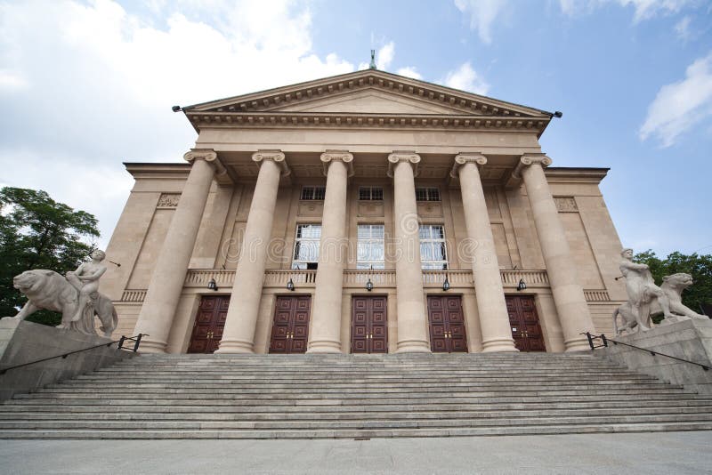 Poznan Opera House stock photo. Image of pegasus, historical - 6031164