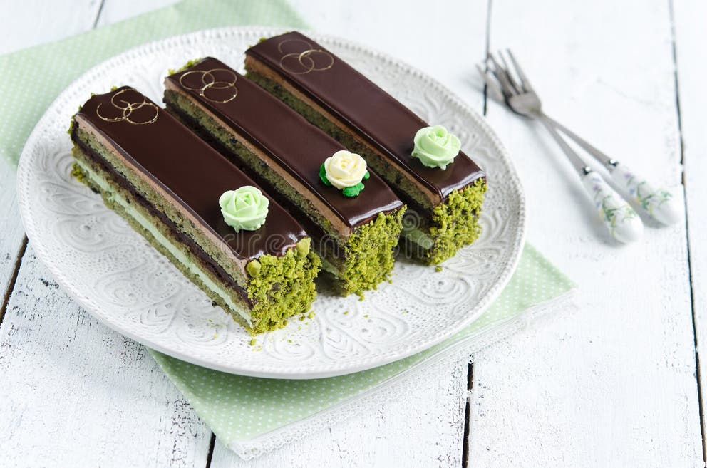 Opera cake stock image. Image of layer, biscuit, ceremony - 54258975