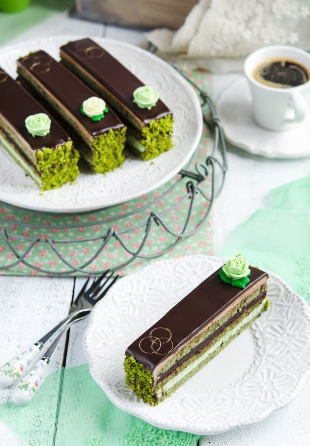 Opera cake stock photo. Image of homemade, food, meal - 54262894