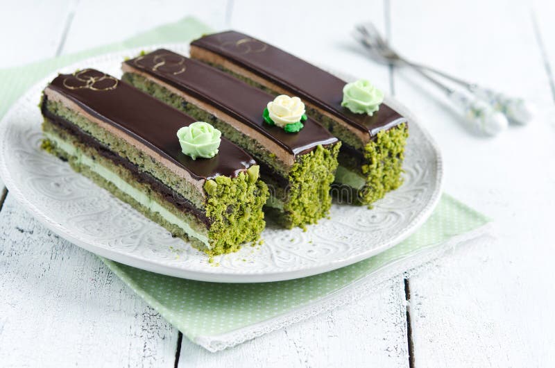 Opera cake stock image. Image of birthday, delicious - 54262981