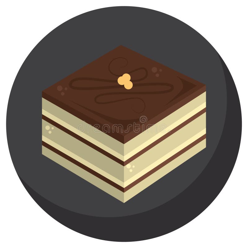 Opera Cake. Vector Illustration Decorative Design Stock Vector ...