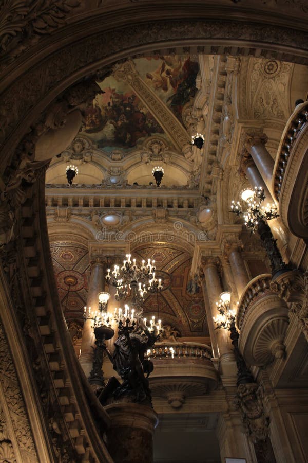 Opera Garnier Ceilings Paris Stock Image - Image of paintings, garden ...
