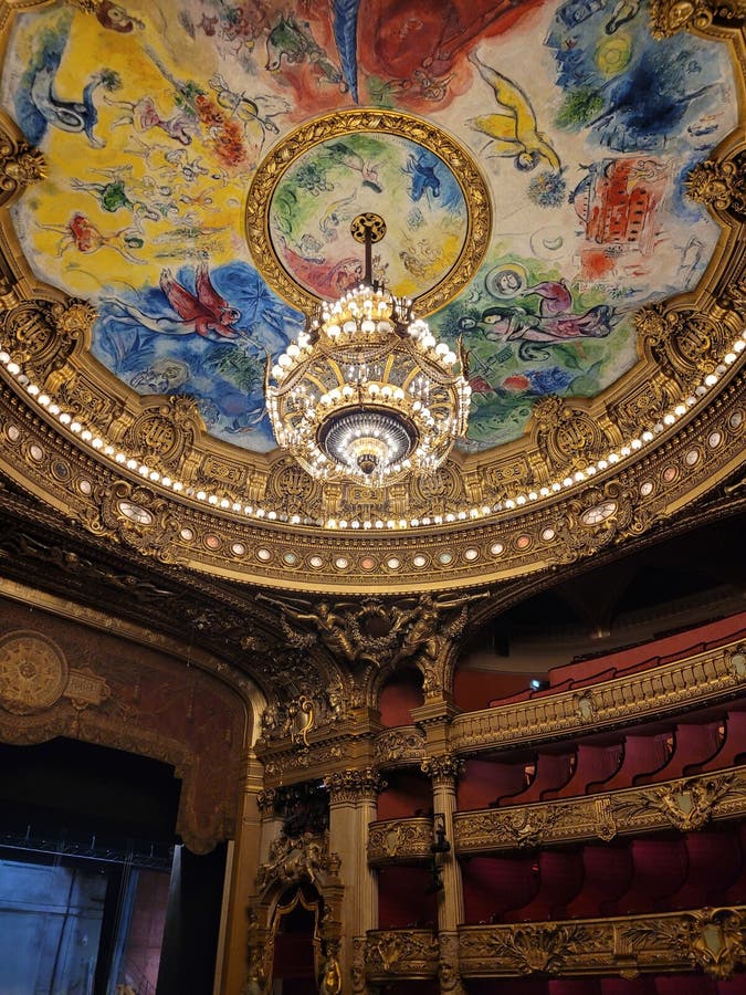 Opera Garnier Paris editorial stock photo. Image of painting - 249057533