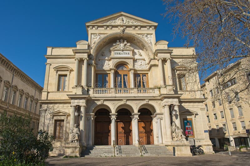 Opera house in Avignon editorial stock image. Image of center - 370656409