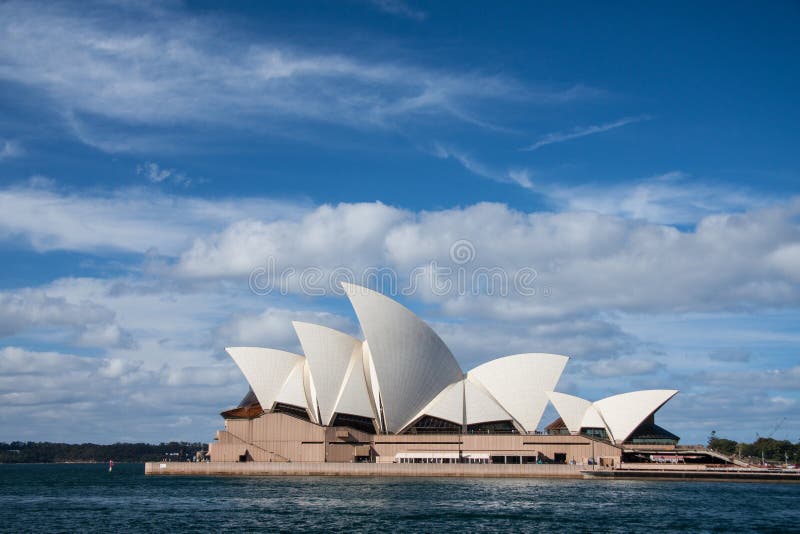 Opera house in blue sky. editorial stock image. Image of australia ...