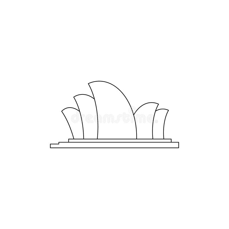 Opera House Linear Icon. Opera House Concept Stroke Symbol Design Stock ...